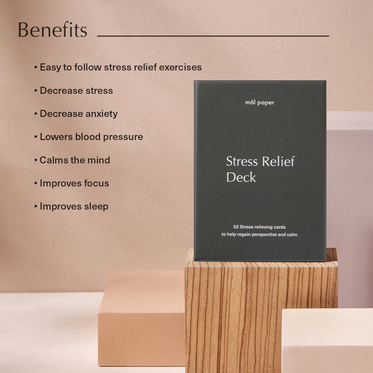 Stress Relief Card Deck - Mindfulness Gift - Mål Paper