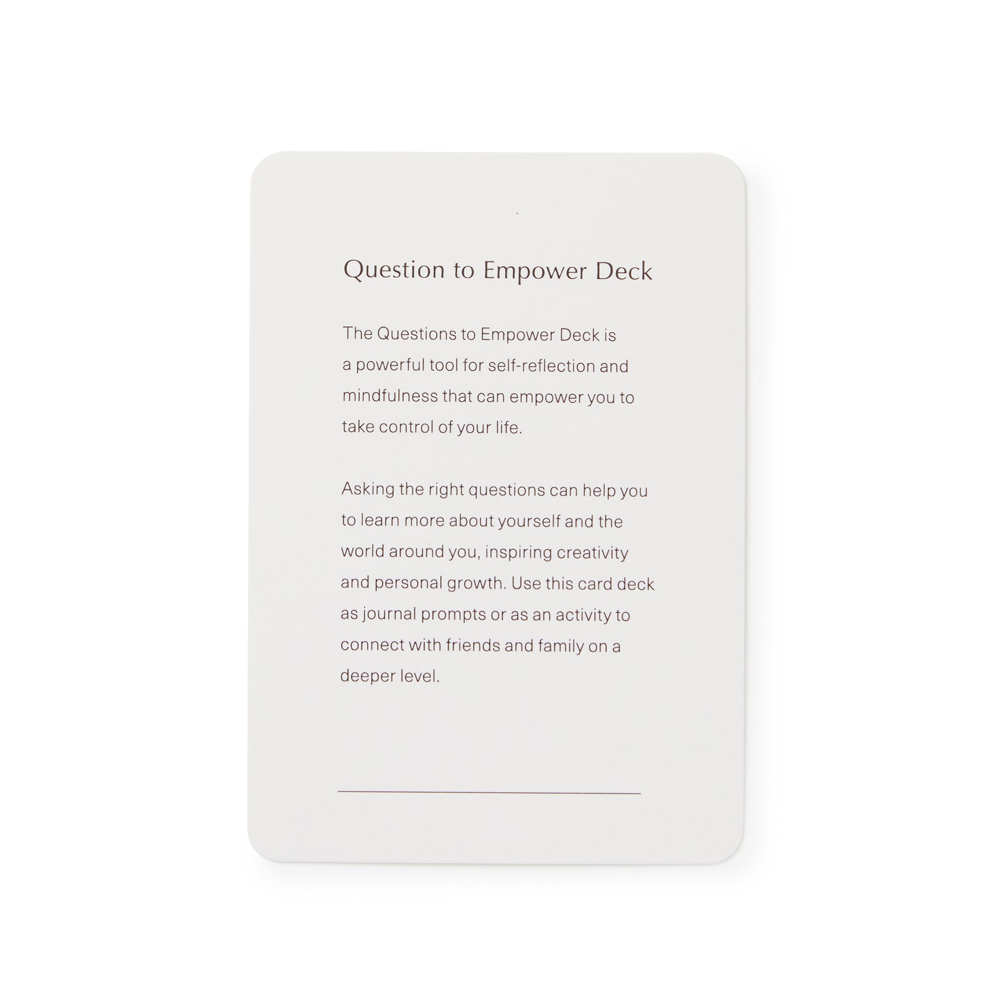 Questions to Empower Card Deck - Mindfulness Gift – Mål Paper