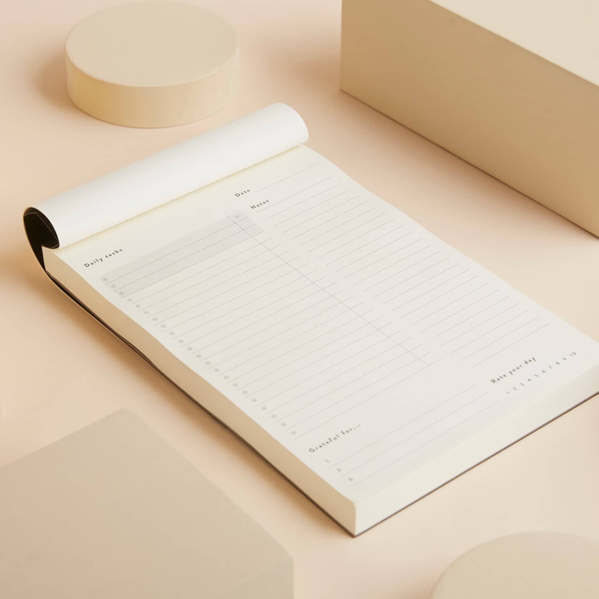 Daily Tasks Planner Pad - A5 Daily Notepad from Mål Paper